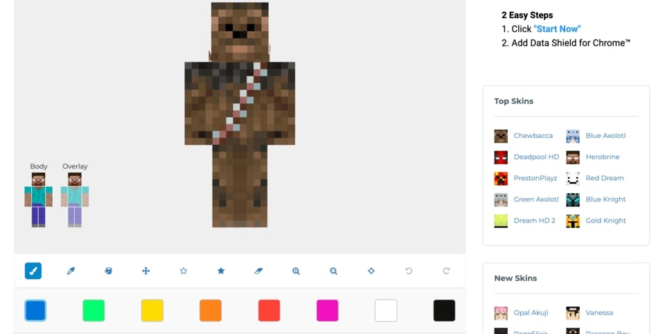 Cách tự thiết kế skin trong Minecraft